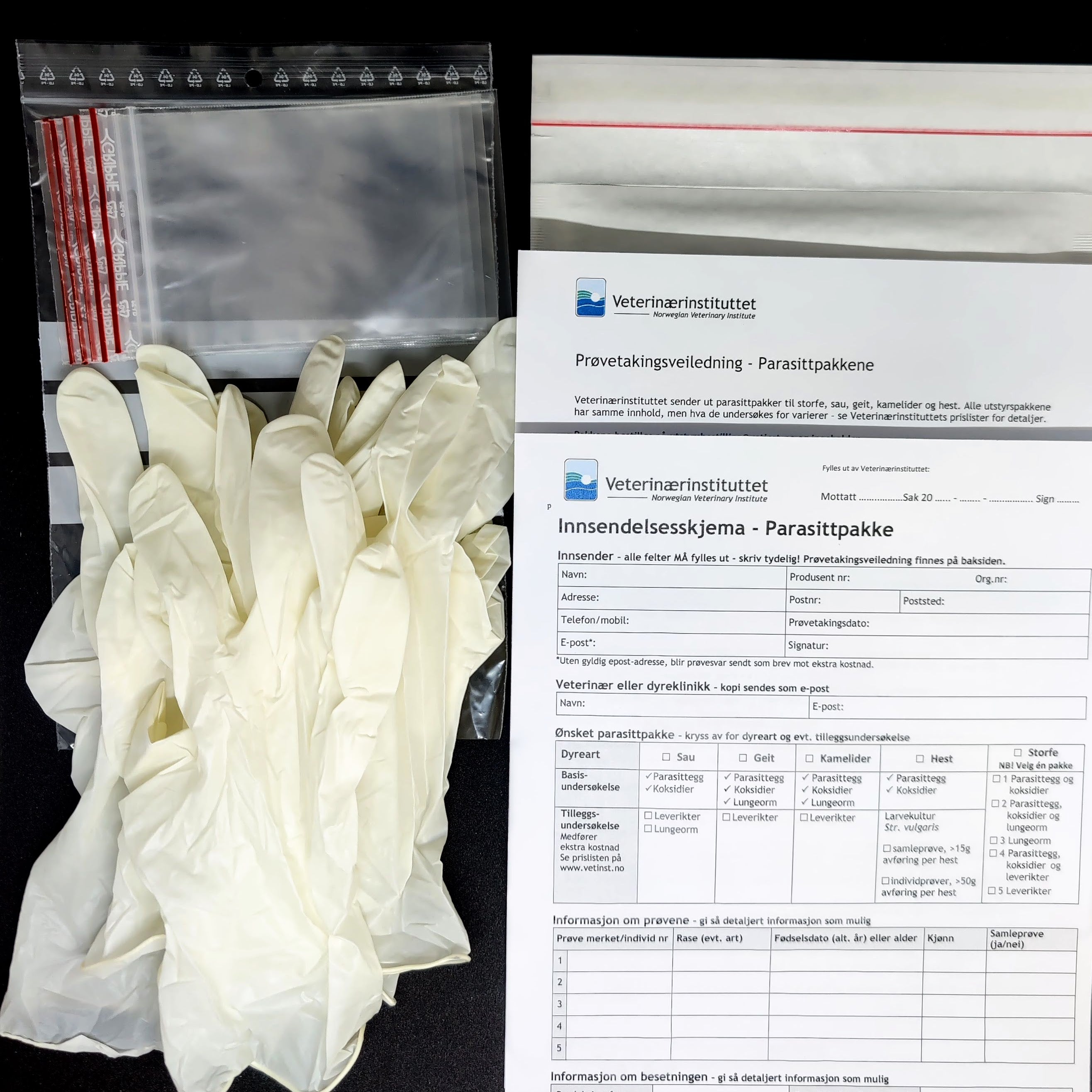 Parasittpakke for storfe-geit-sau-hest-kamelider – Utstyrsbestilling ...